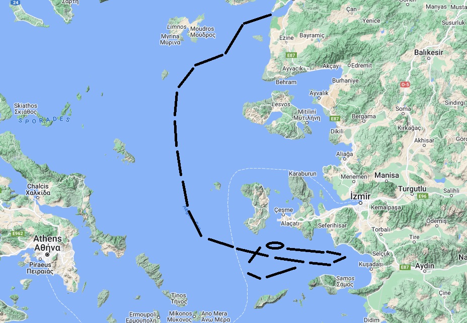 Συνέχισε το...αρμένισμα η κορβέτα της τουρκικής ακτοφυλακής στην καρδιά ...