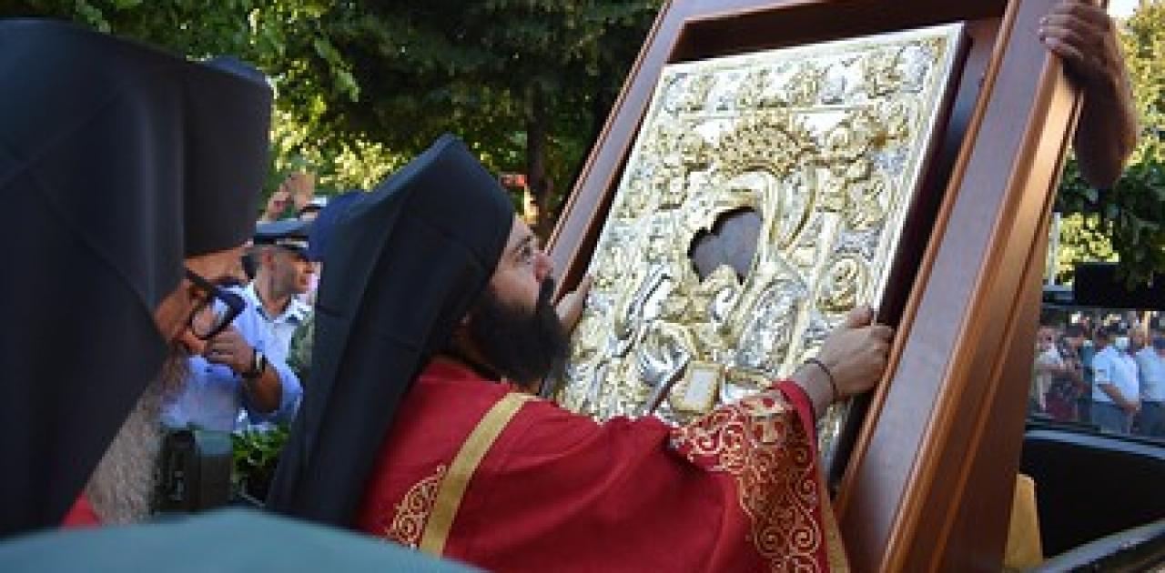 Μητρόπολη Κομοτηνής: Υποδοχή Ι. Εικόνος της Παναγίας "'Αξιον Εστίν ...
