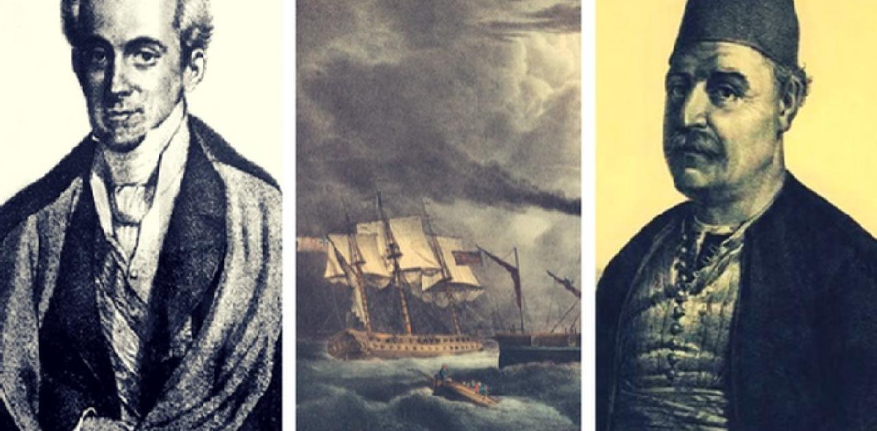 Η πυρπόληση της φρεγάτας «Ελλάς» το 1831 από τον ναύαρχο Μιαούλη ...