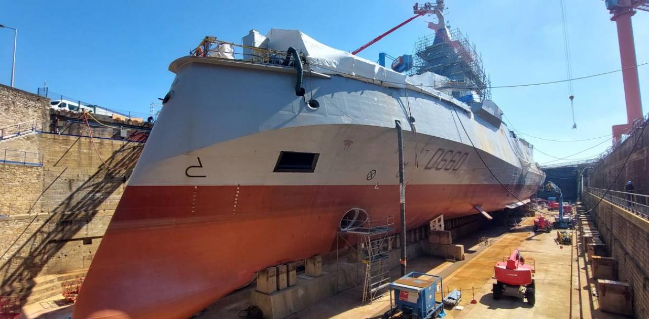 In October 2023 the launch of the FDI KIMON Frigate of the Greek Navy ...