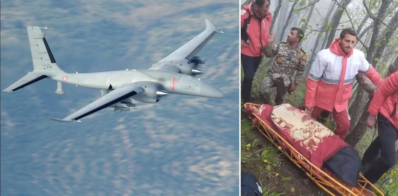 Τουρκικό UAV Akinci εντόπισε τα συντρίμμια του ιρανικού ελικοπτέρου ...