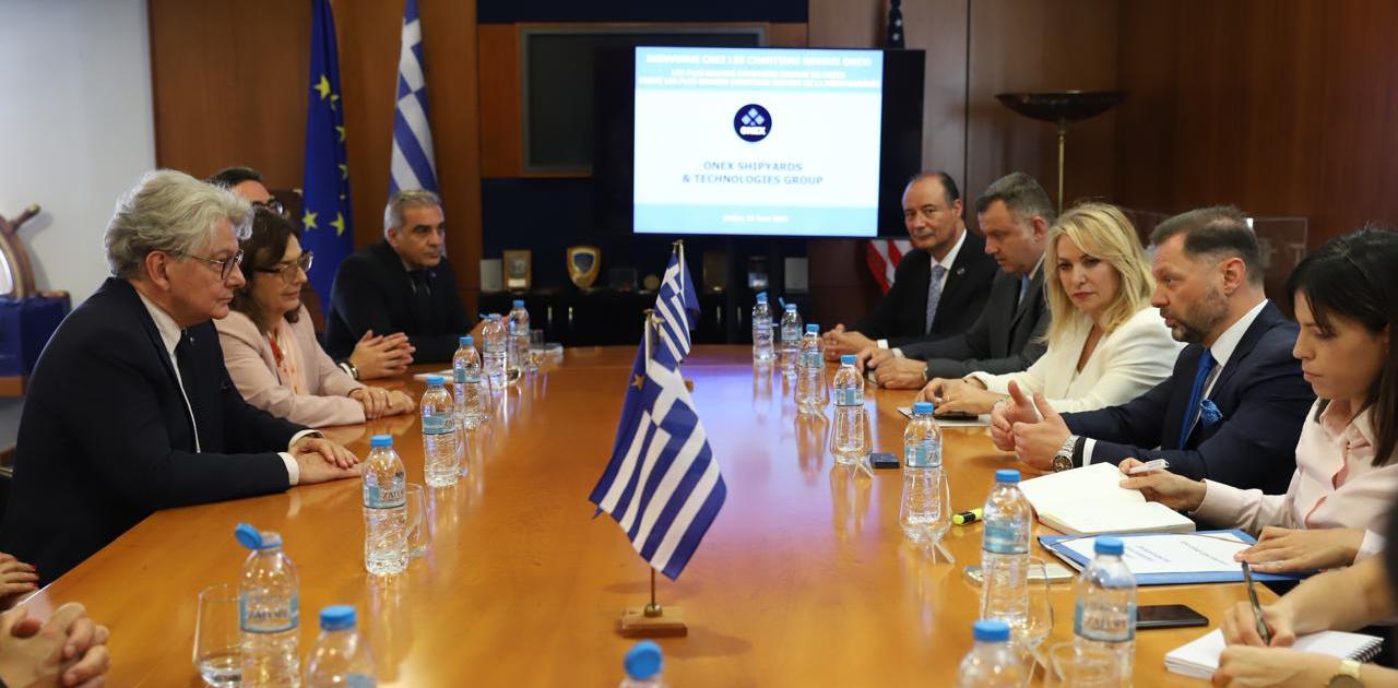 Στα Ναυπηγεία στην Ελευσίνα ο Ευρωπαίος Επίτροπος Εσωτερικής Αγοράς της ...