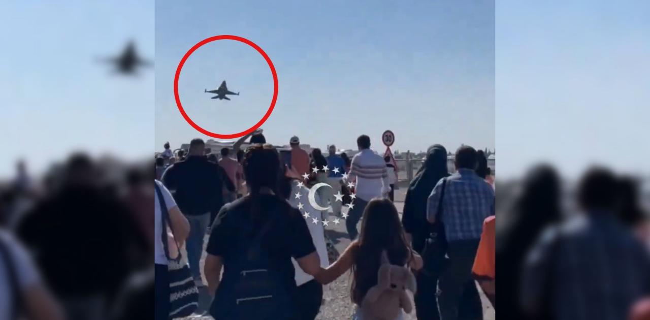 ΒΙΝΤΕΟ: Τουρκικό μαχητικό F-16 παρά λίγο να συγκρουστεί με πλήθος ...